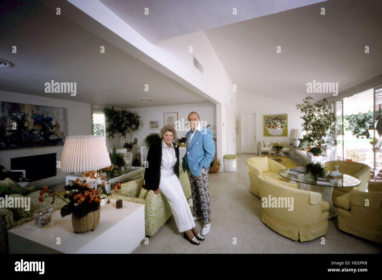 Bob Hope with wife Dolores at home, ca. 1970s, photo: Robert Phillips ...