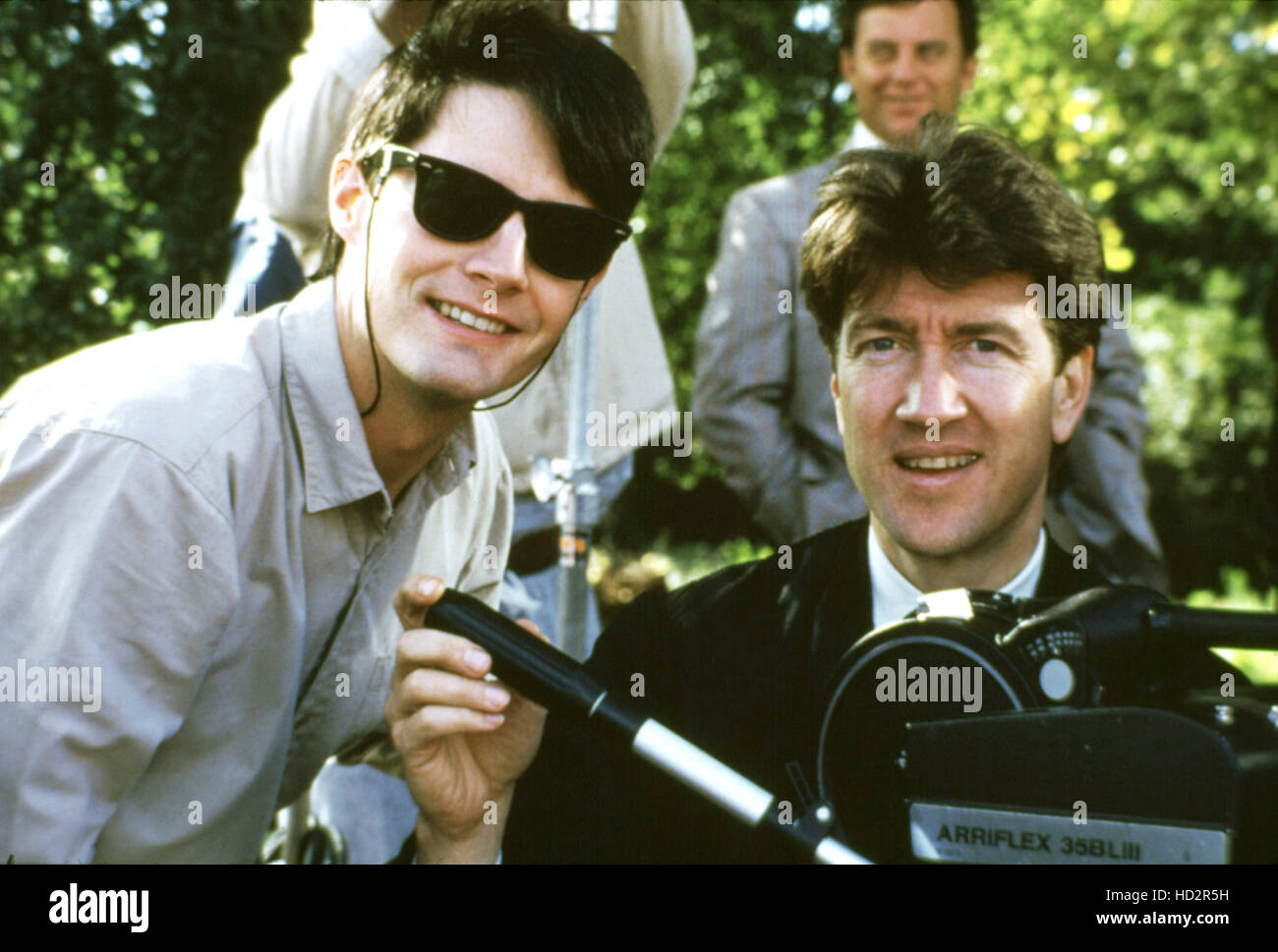 Actor KYLE MacLACHLAN and director DAVID LYNCH during production of ...
