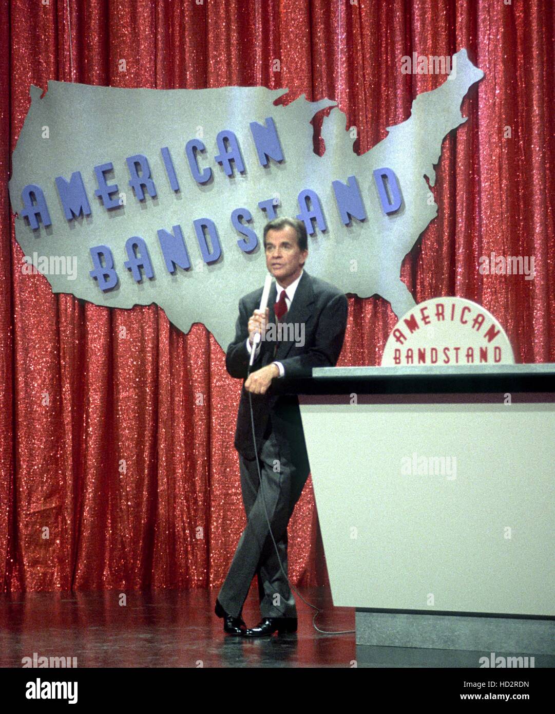 Dick Clark hosting an American Bandstand Special, Los Angeles ...