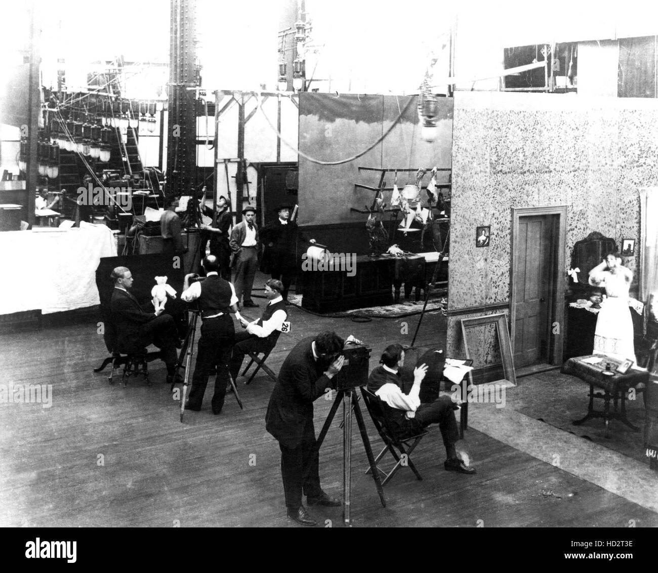 Filming at the Edison Studio in Bronx, N.Y., 1912 Stock Photo - Alamy