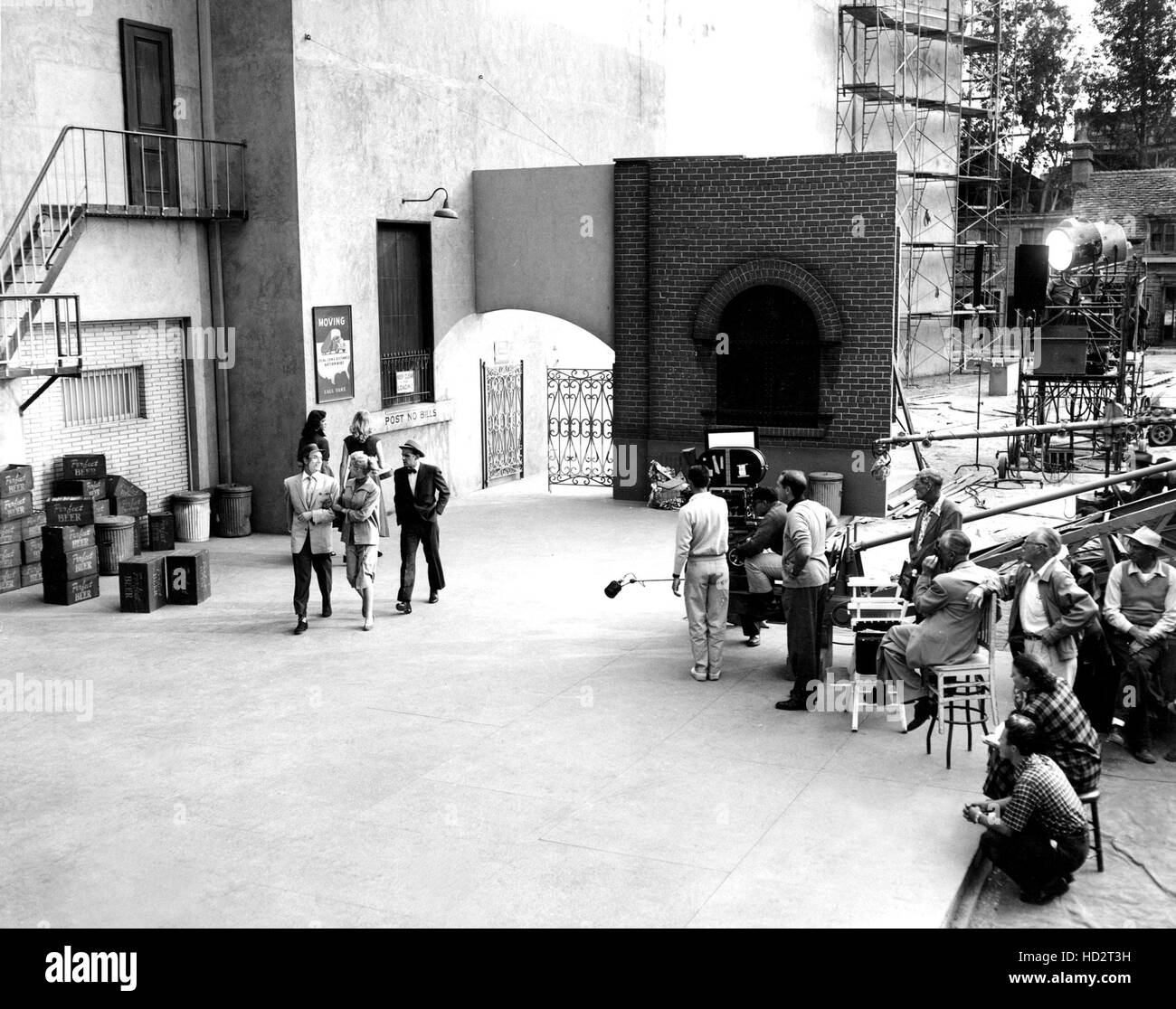 Tommy Rall, Janet Leigh, Bob Fosse rehearse scene for MY SISTER EILEEN ...