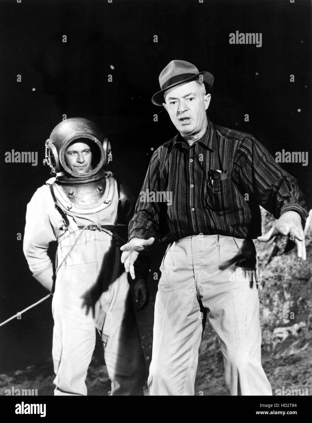 FIRST MEN IN THE MOON, Edward and director Nathan Juran, 1964 Stock ...