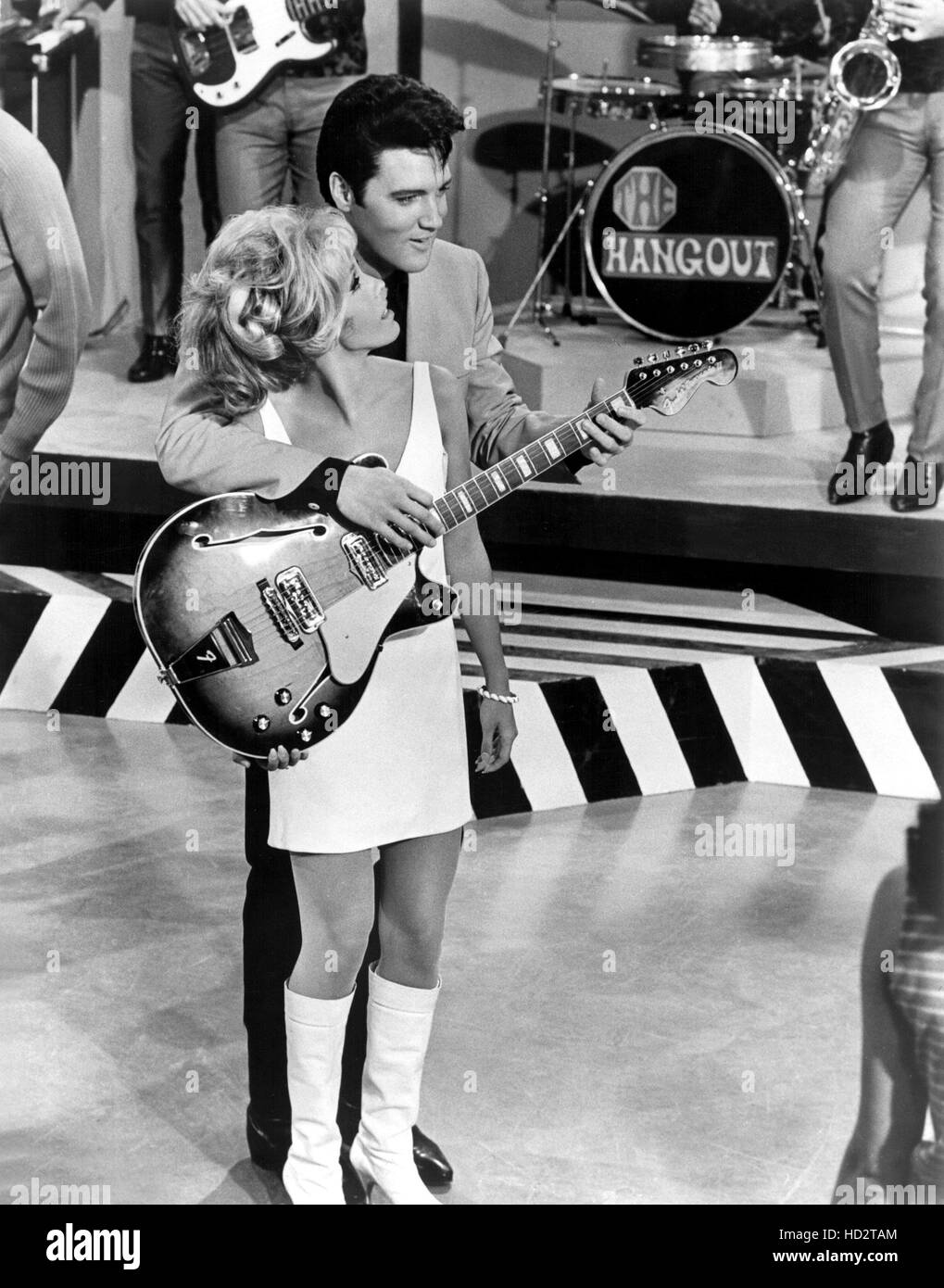 Nancy Sinatra and Elvis Presley in SPEEDWAY, 1968 Stock Photo - Alamy