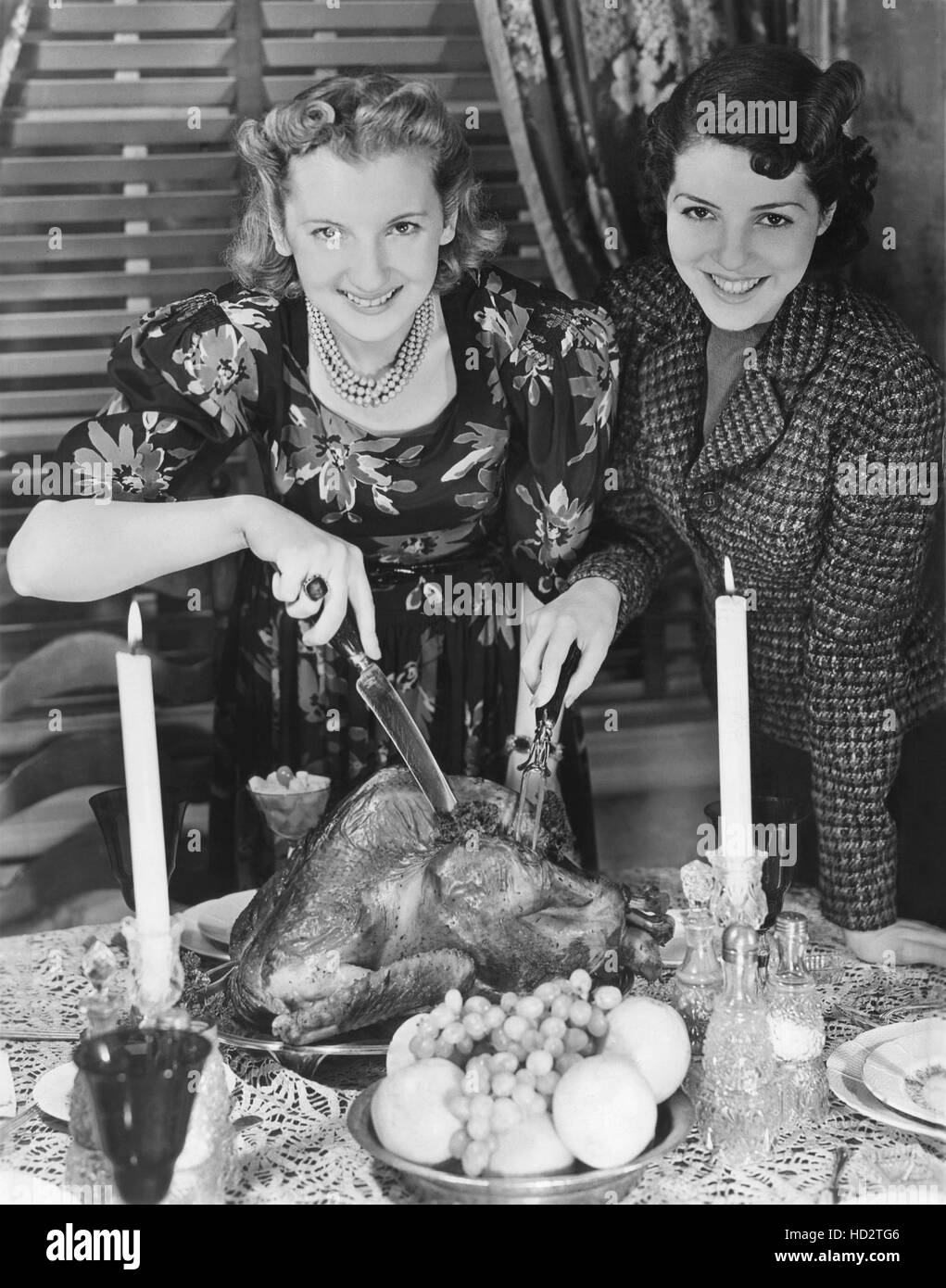From left: radio 's 'Big Sister' Alice Frost, singer Nan Wynn carving ...