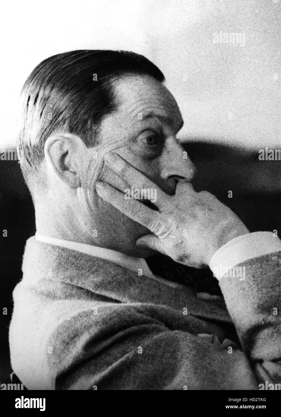 Ned Sparks, at his divorce hearing, Los Angeles, July 1936 Stock Photo ...