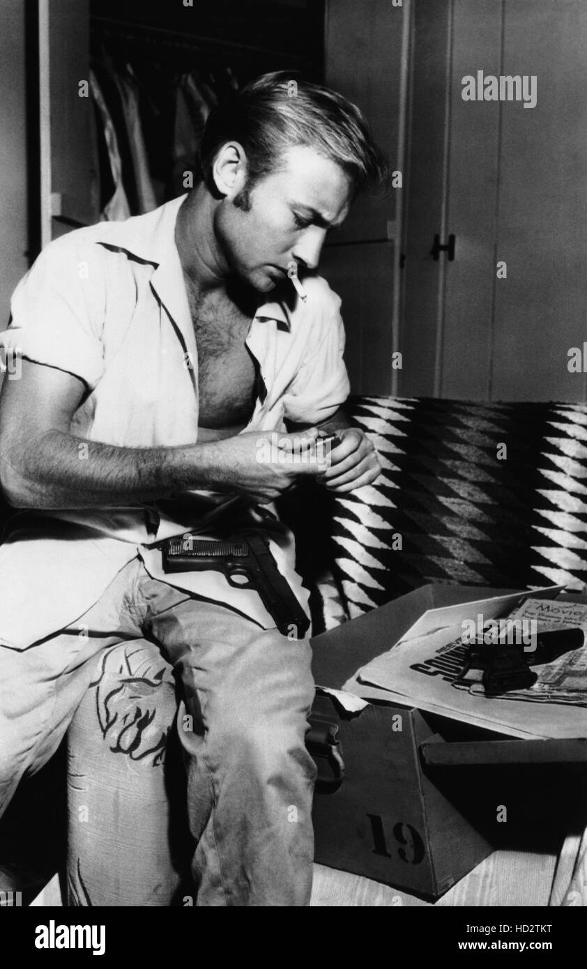 Nick Adams, with guns left to him by his friend James Dean, October 3 ...