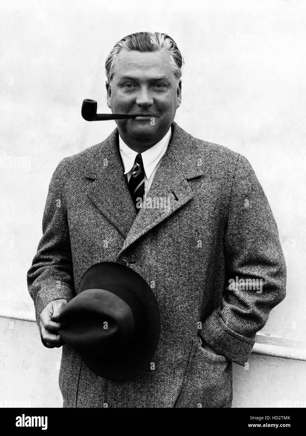 Nigel Bruce arriving in New York City aboard the S.S. Acquitania, 1934 ...