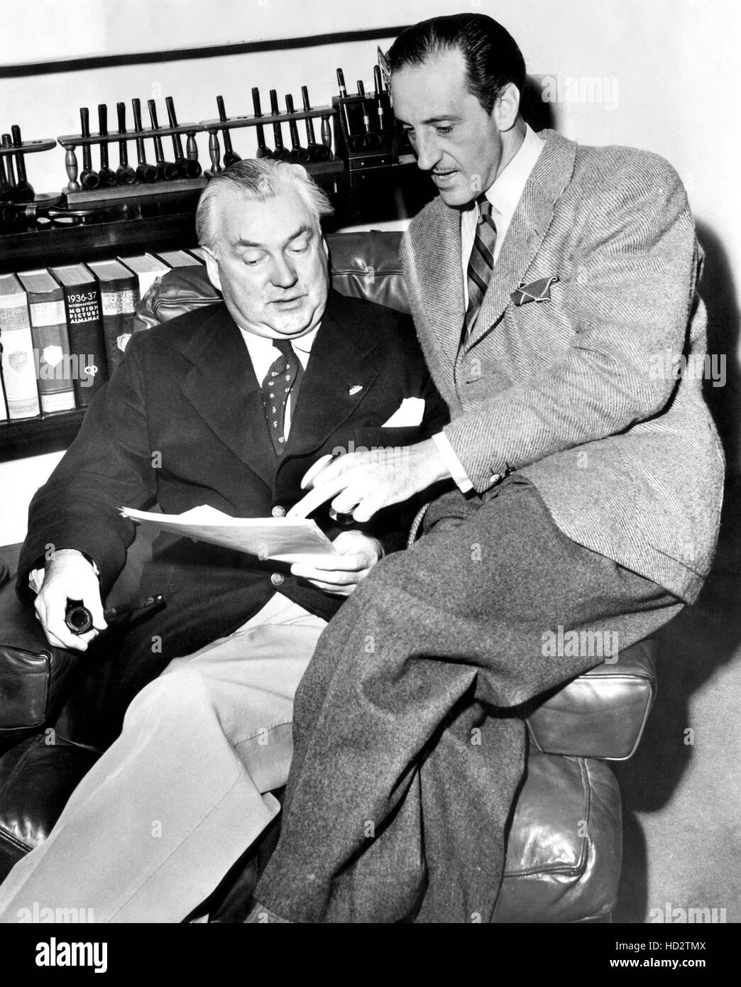 From left: Nigel Bruce, Basil Rathbone, rehearsing for the 'Sherlock ...