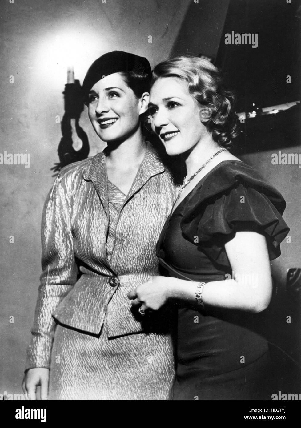 NORMA SHEARER and MARY PICKFORD at Gary Cooper's Christmas party, 12/32 ...