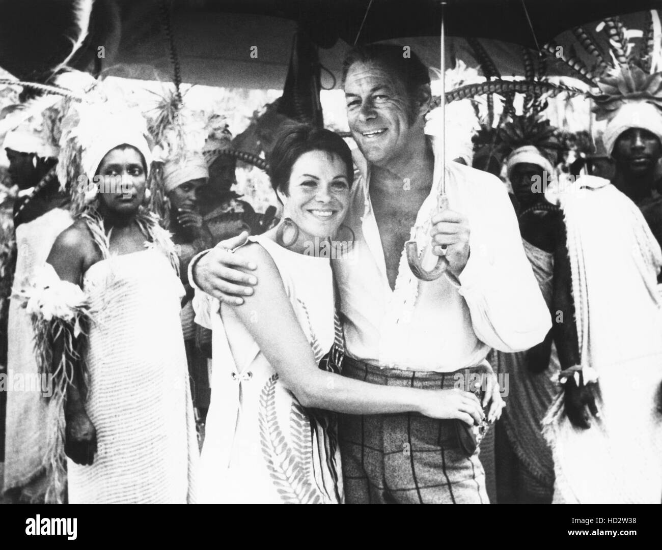 Rachel Roberts, left, visiting husband Rex Harrison, where he is ...