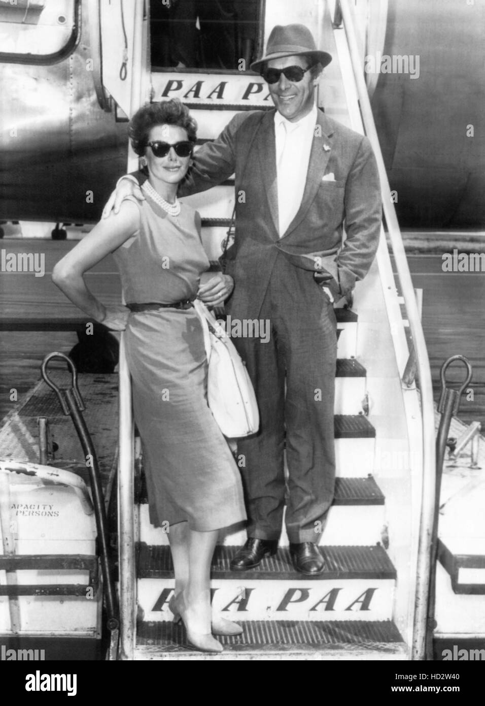 Newlyweds Rex Harrison, right, and Kay Kendall, returning from their ...