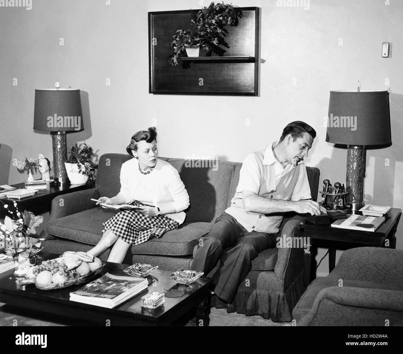 RACKET SQUAD star Reed Hadley, right, at home with his wife, Helen ...