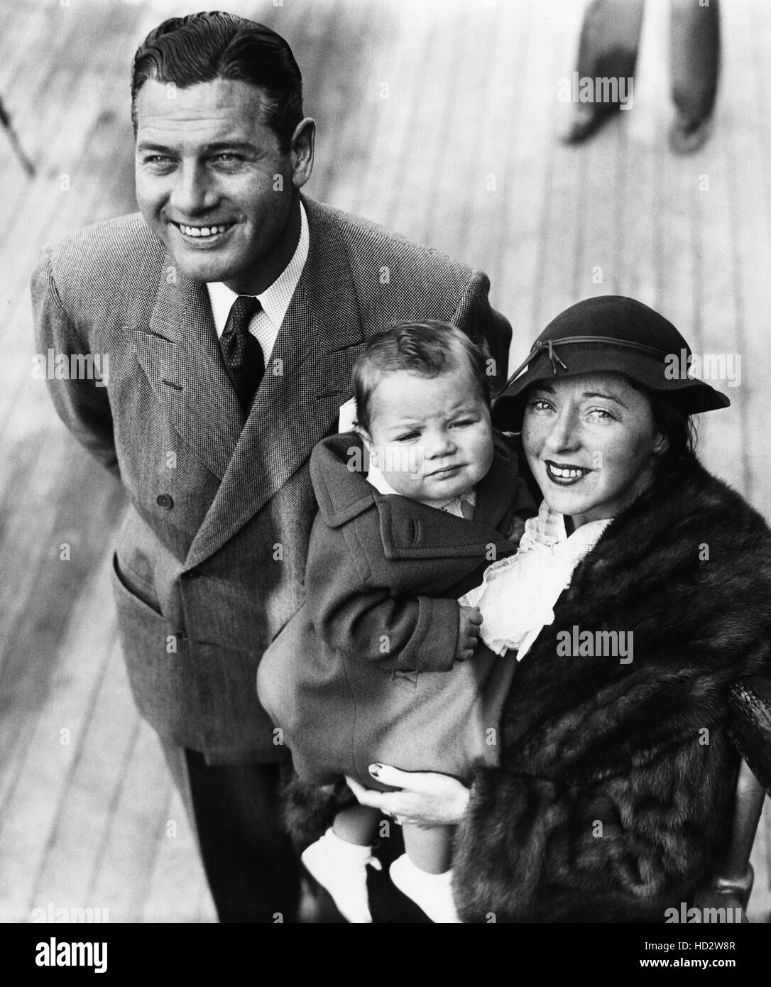 Richard Arlen, his wife, Jobyna Ralston, and their son, Richard Arlen ...