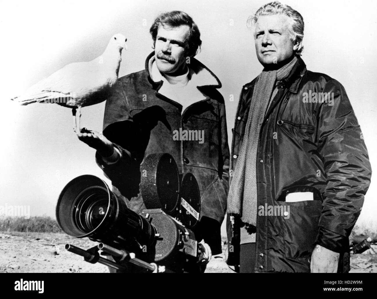 Author Richard Bach and director Hall Bartlett on the set of JONATHAN ...