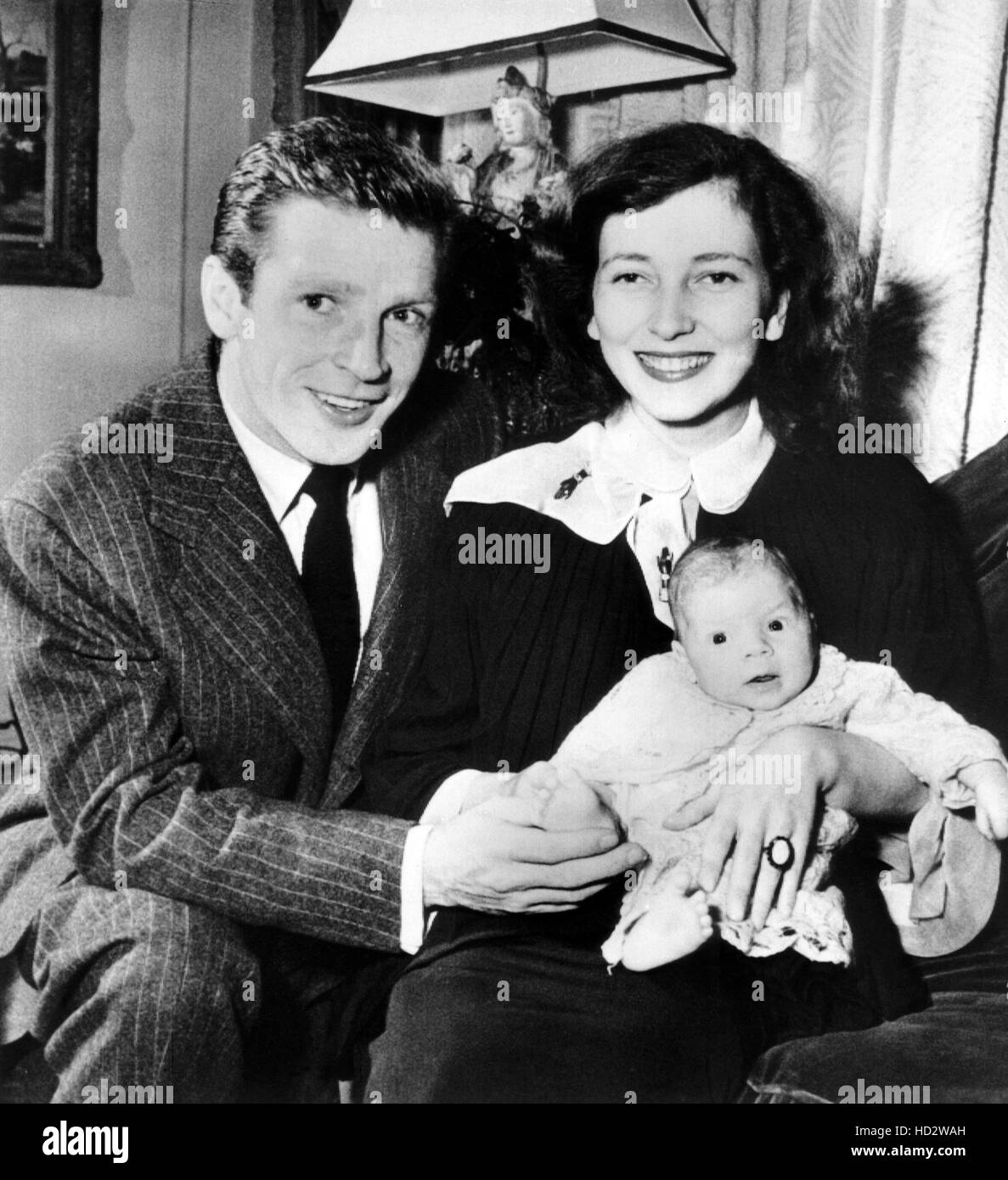 From left: Richard Basehart with wife, Valentina Cortese and six-week ...
