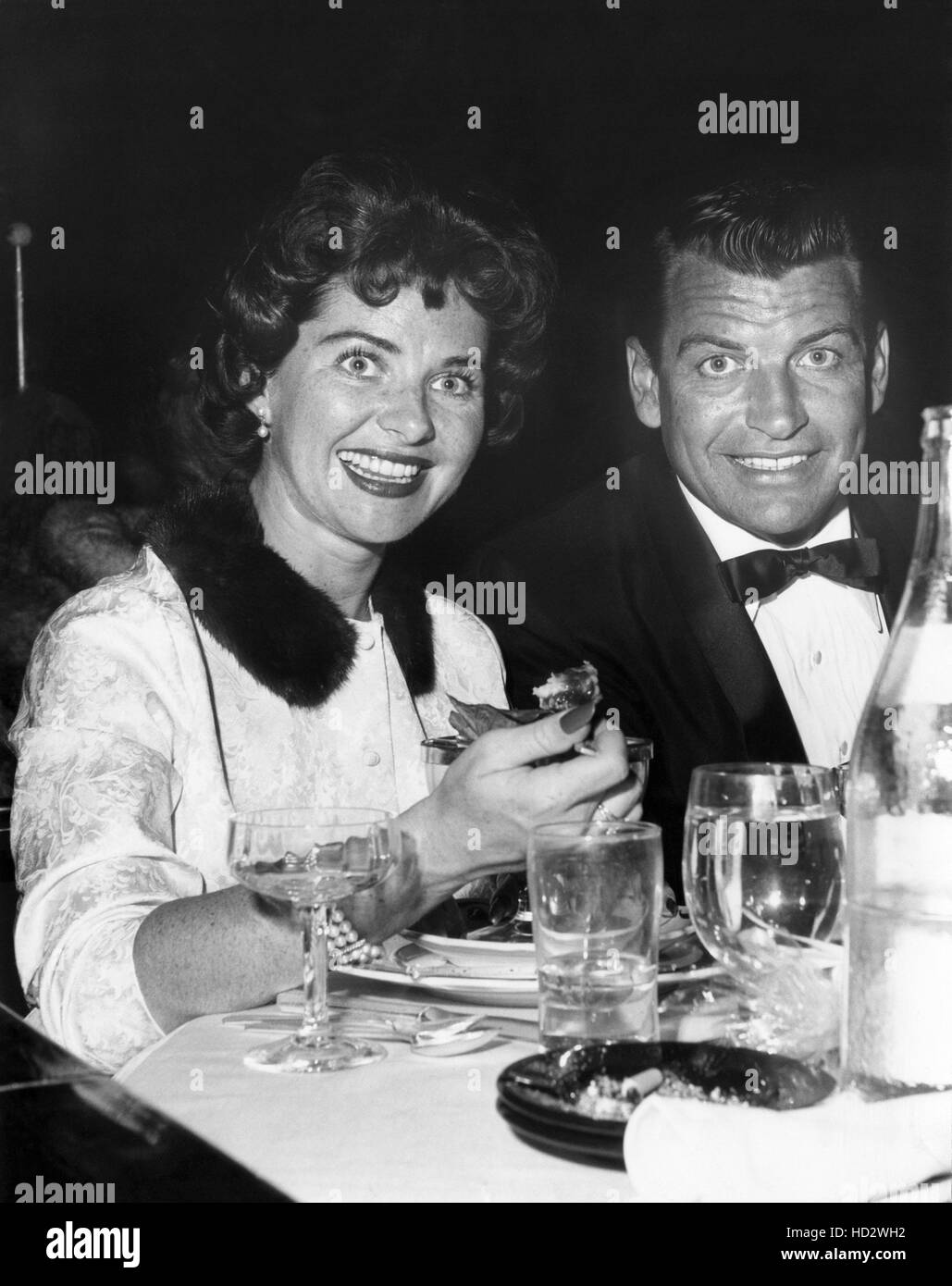 From left: Patricia Hardy dining out with her husband, Richard Egan, ca ...
