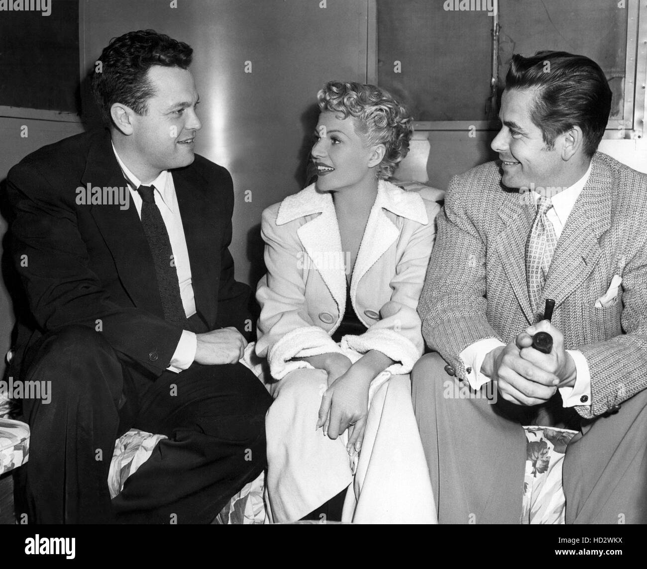 ORSON WELLES with wife RITA HAYWORTH and her Columbia pal GLENN FORD ...