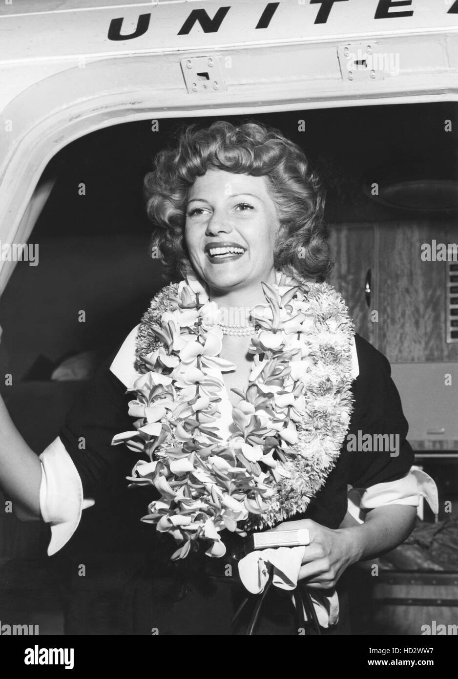 Rita Hayworth, arriving in Hawaii, 1950s Stock Photo - Alamy
