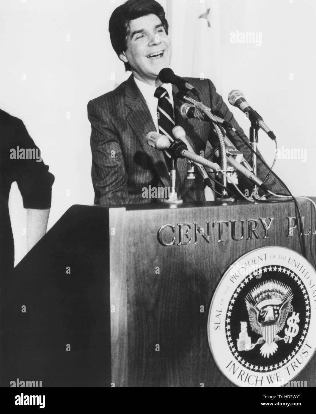 Rich Little impersonating President Ronald Reagan, 1980s Stock Photo ...