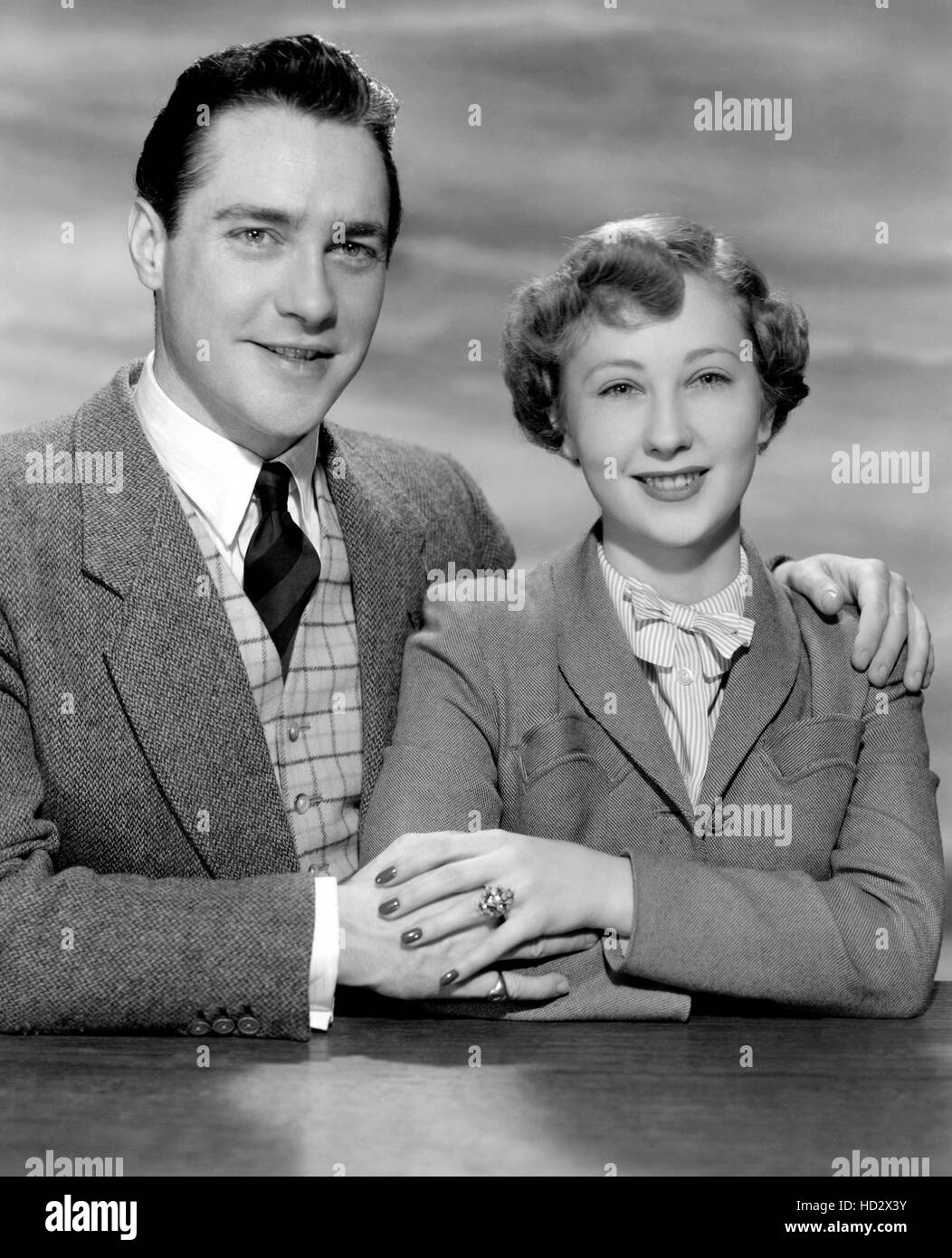 Richard Todd, left, with his wife, Catherine Todd, ca. early 1950s ...