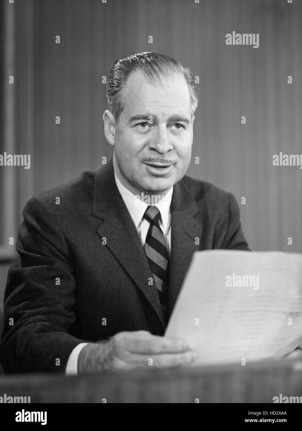 Television newsman Ron Cochran, 1960 Stock Photo - Alamy
