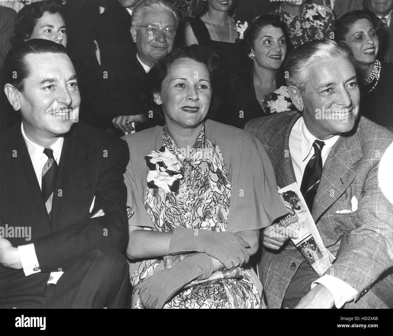 From left, Reginald Gardiner, Benita Hume (Mrs. Colman), Ronald Colman ...