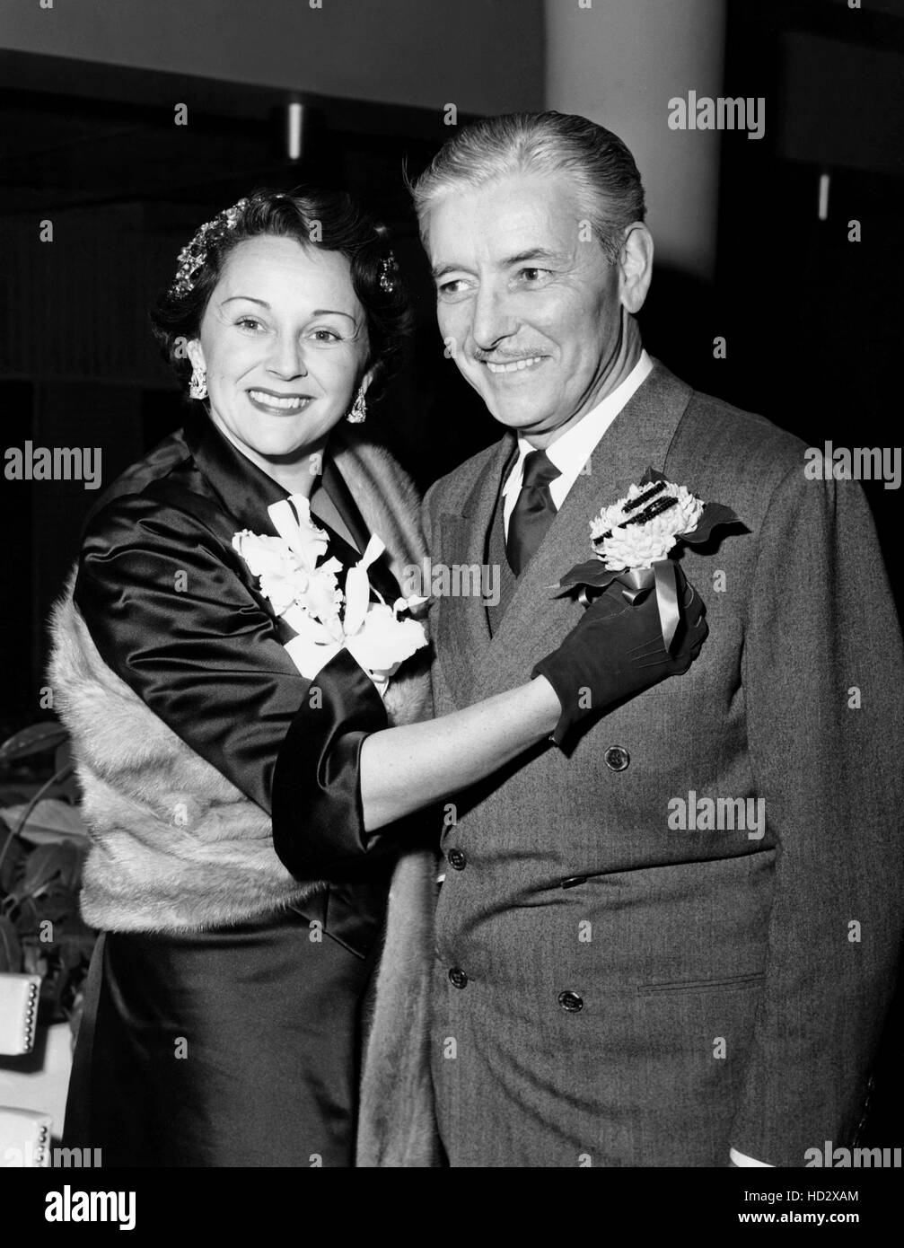 Ronald Colman, right, and his second wife, actress Benita Hume, who ...