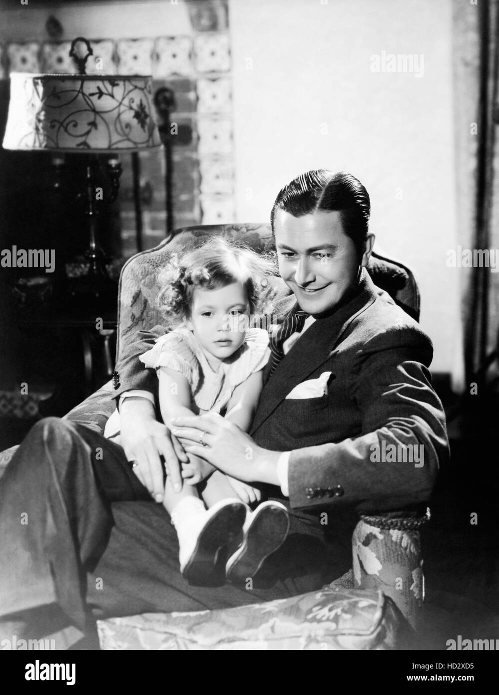 Robert Young, with his daughter, Carol Ann Young, ca. mid-1930s Stock ...