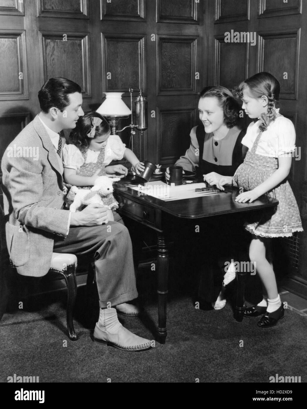 Robert Young, left, with his wife, Betty Lou Young, and daughters (from ...