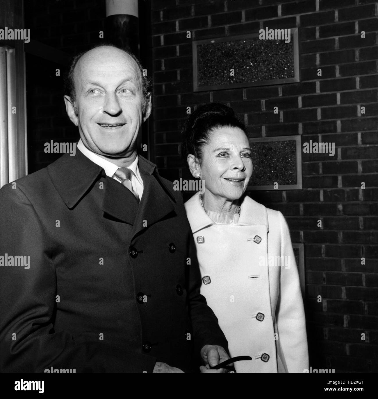 From left, Garson Kanin, Ruth Gordon, at premiere of WHERE IT'S AT ...