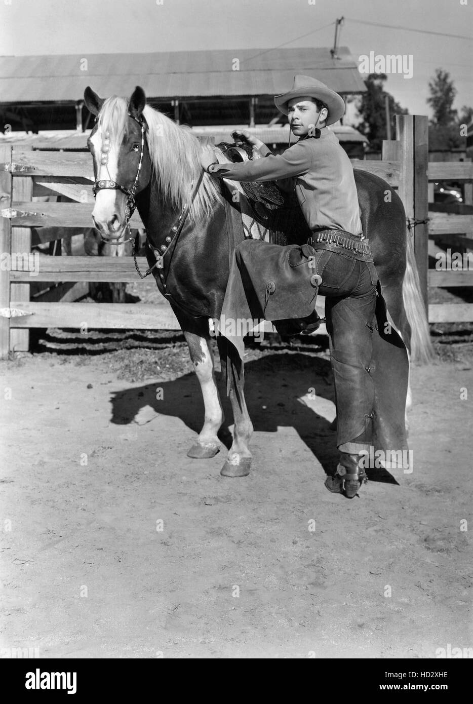 Russell Hayden with his horse, Banjo, ca. 1938 Stock Photo - Alamy