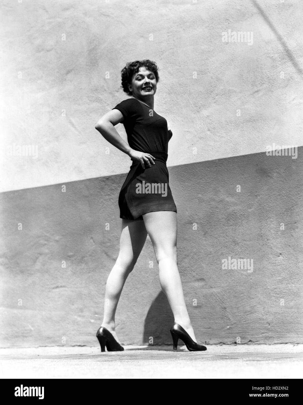 Ruth Roman exercising, 1949 Stock Photo - Alamy