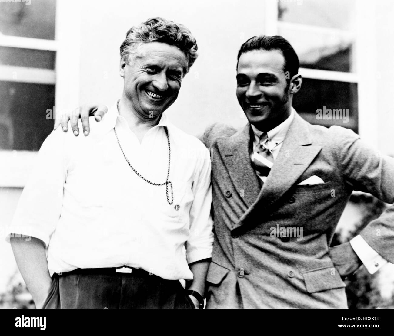 From left: director Fred Niblo, Rudolph Valentino at the time of BLOOD ...