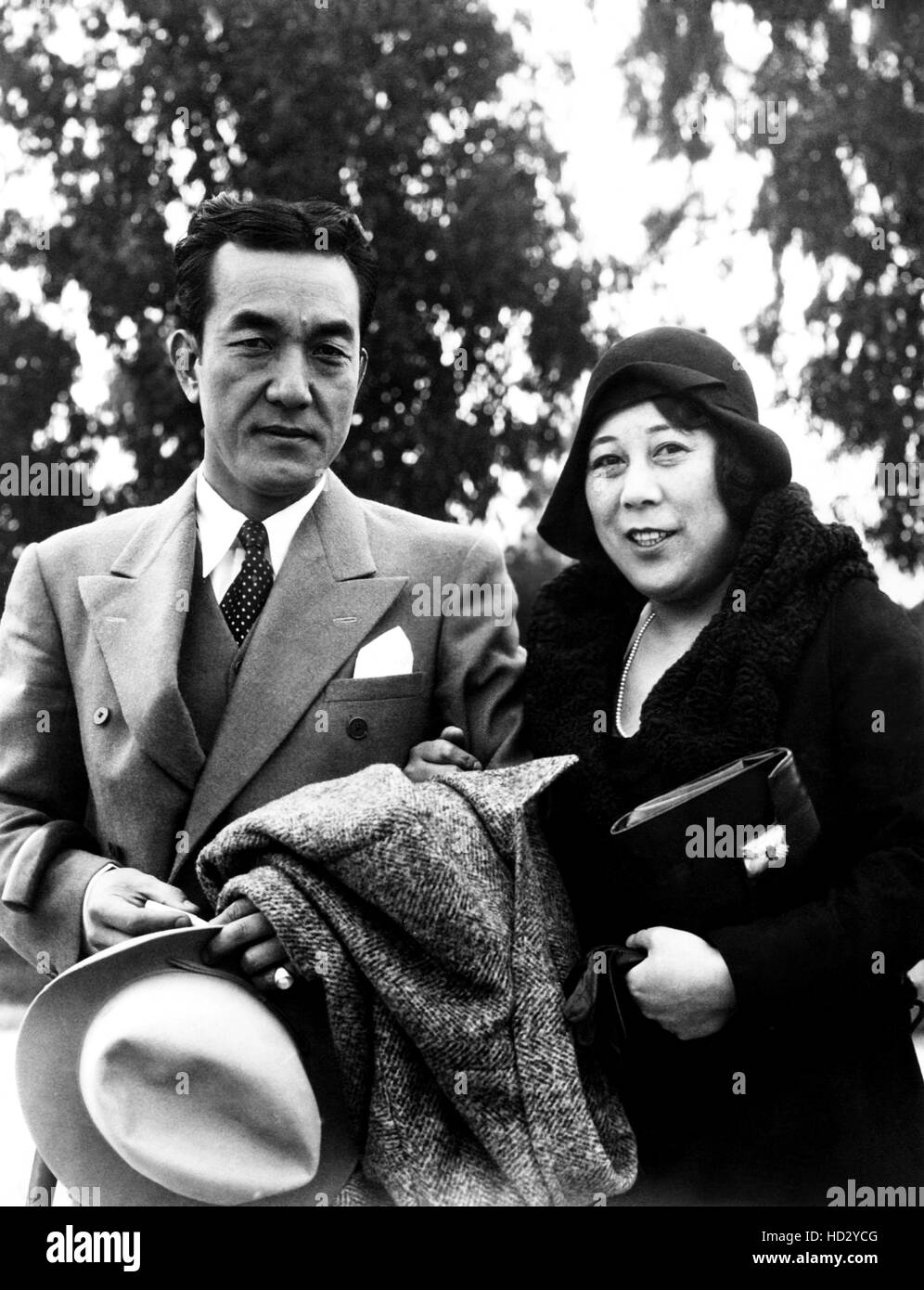 Sessue Hayakawa, left, and his wife, actress Tsuru Aoki, ca. mid-1920s ...