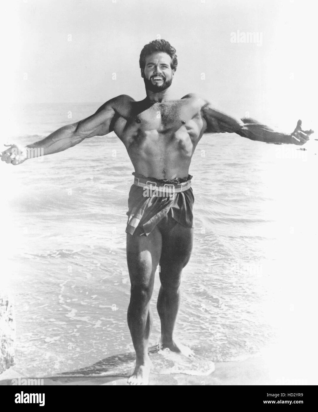 STEVE REEVES during location filming for HERCULES UNCHAINED, 1959 Stock ...