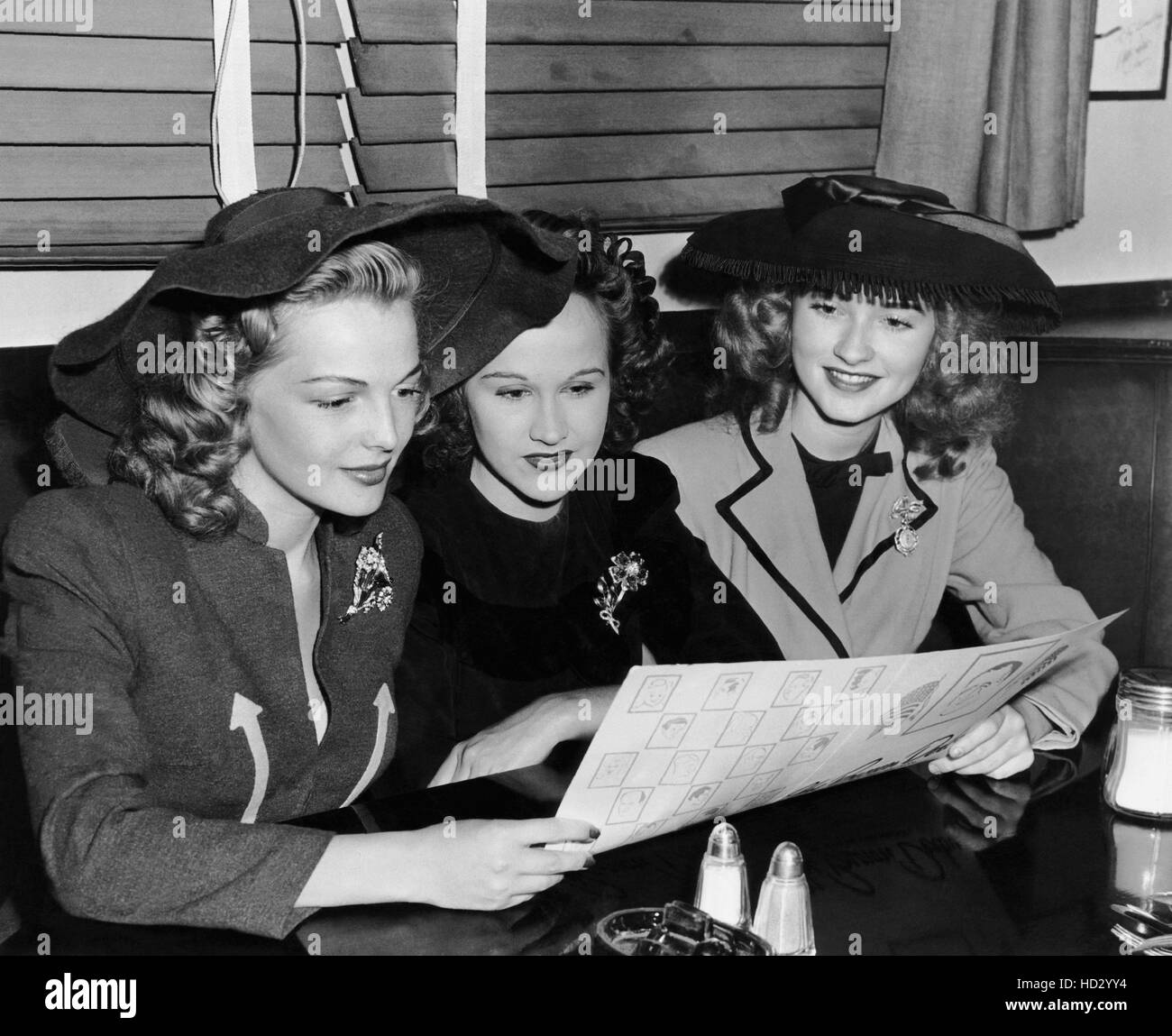 From left, starlets Elyse Knox, Kim Hunter, and Susanna Foster, at the ...