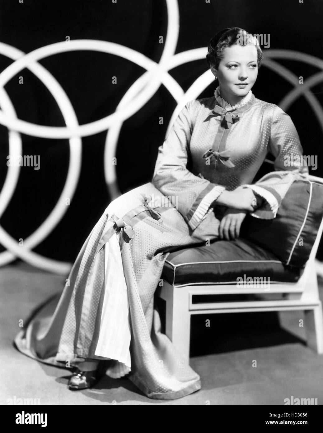 Sylvia Sidney in silk alpaca negligee, 1936 Stock Photo - Alamy