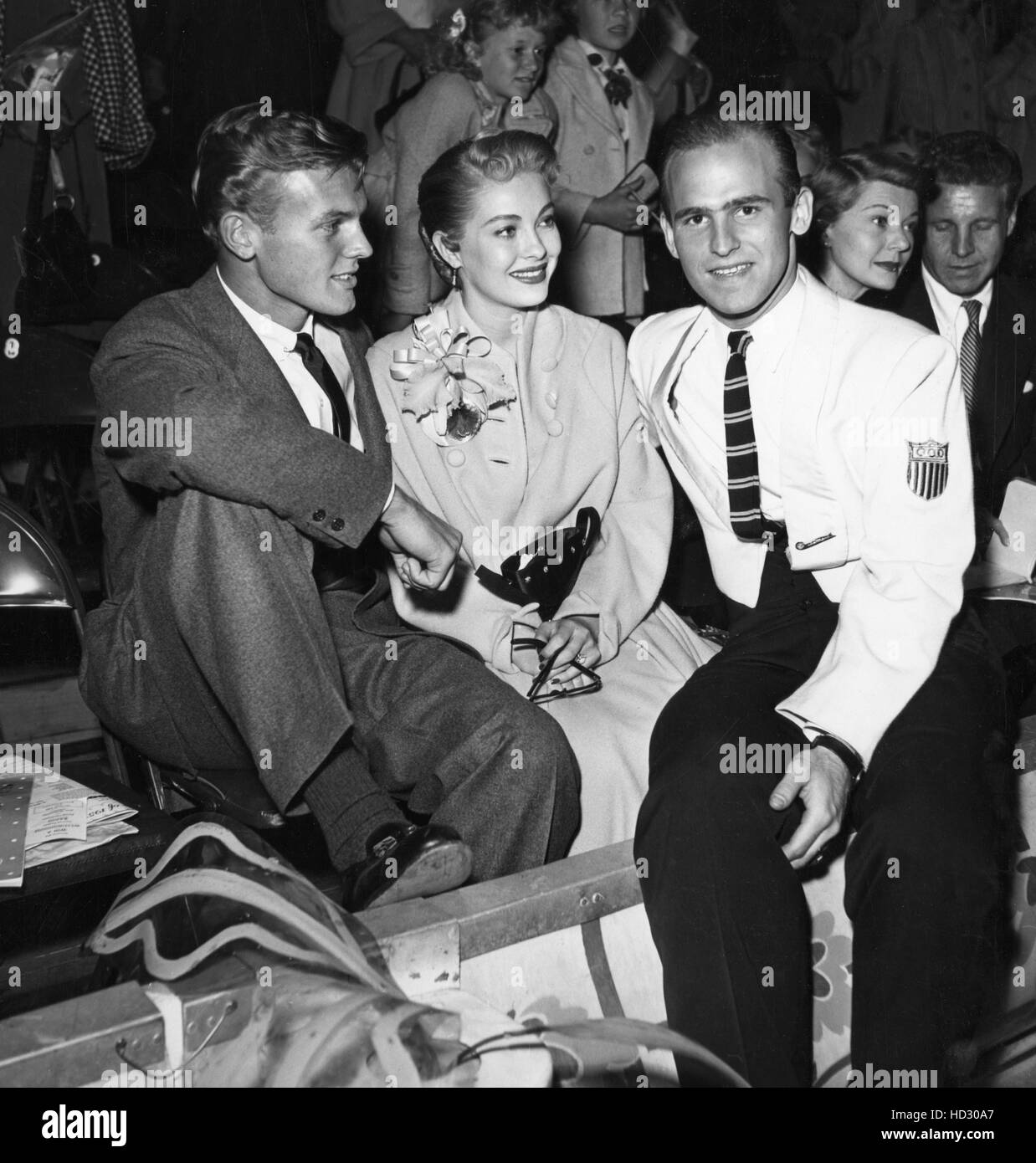 Tab Hunter, Lori Nelson, Olympic Figure Skating Champion Dick Button ...