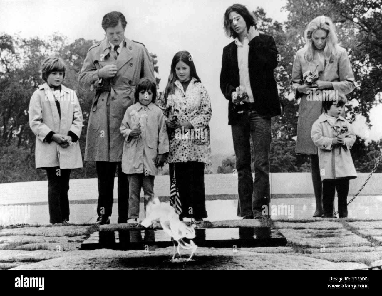 The Kennedy family visits the grave of the late President John F ...