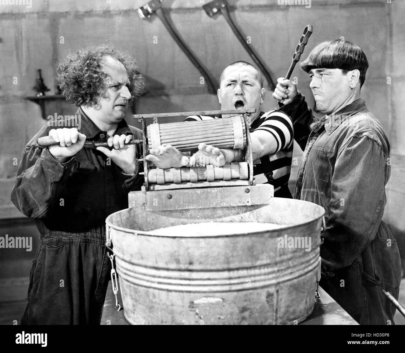 LARRY FINE, CURLY HOWARD, MOE HOWARD [The Three Stooges], 1940s Stock ...