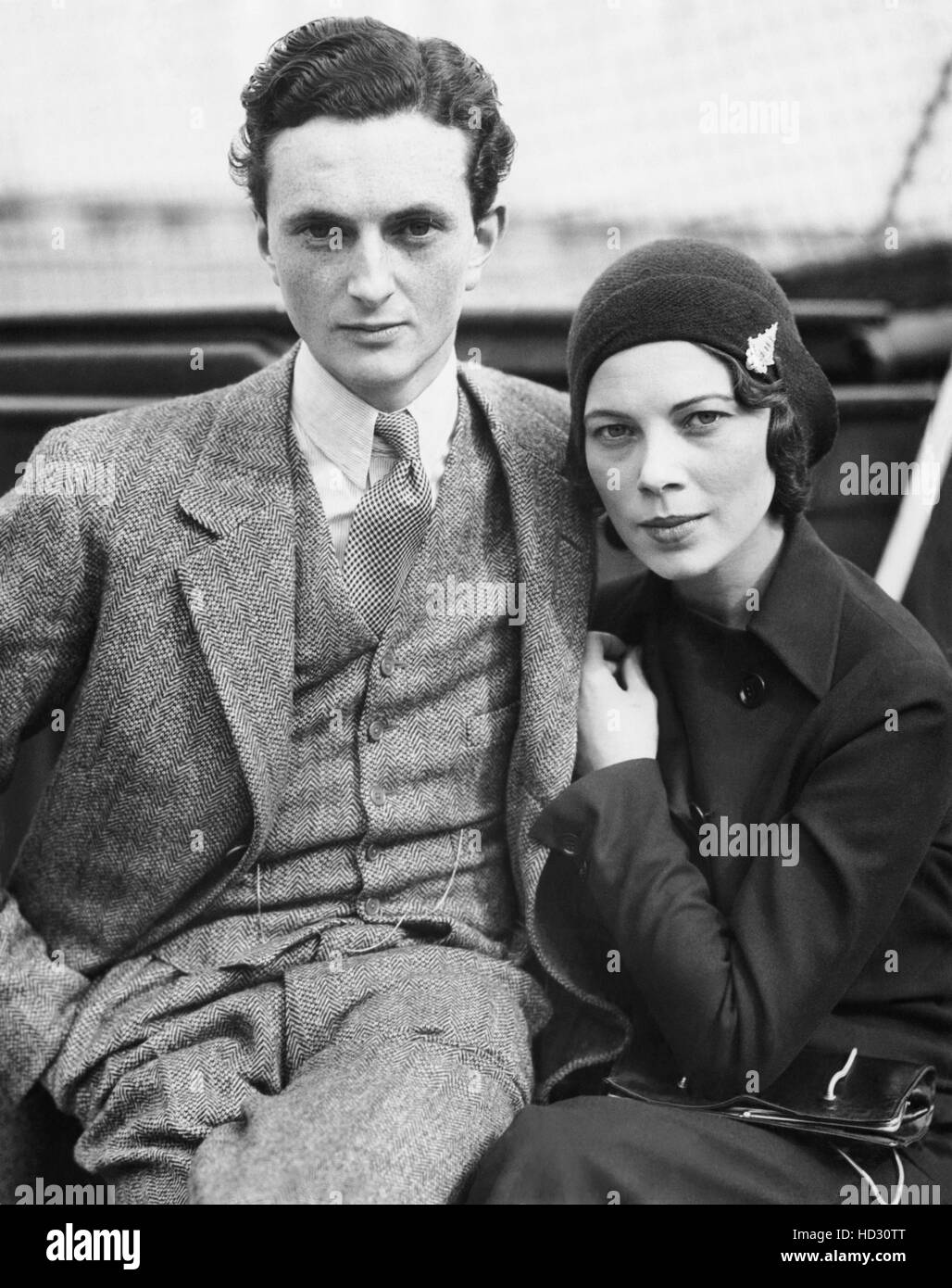 Honeymooners Edward James, left, and Tilly Losch, in Hawaii, February ...
