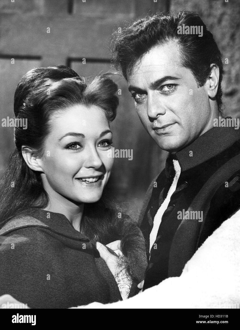 TONY CURTIS, with wife Christine Kaufmann on set of Taras Bulba, 1962 ...