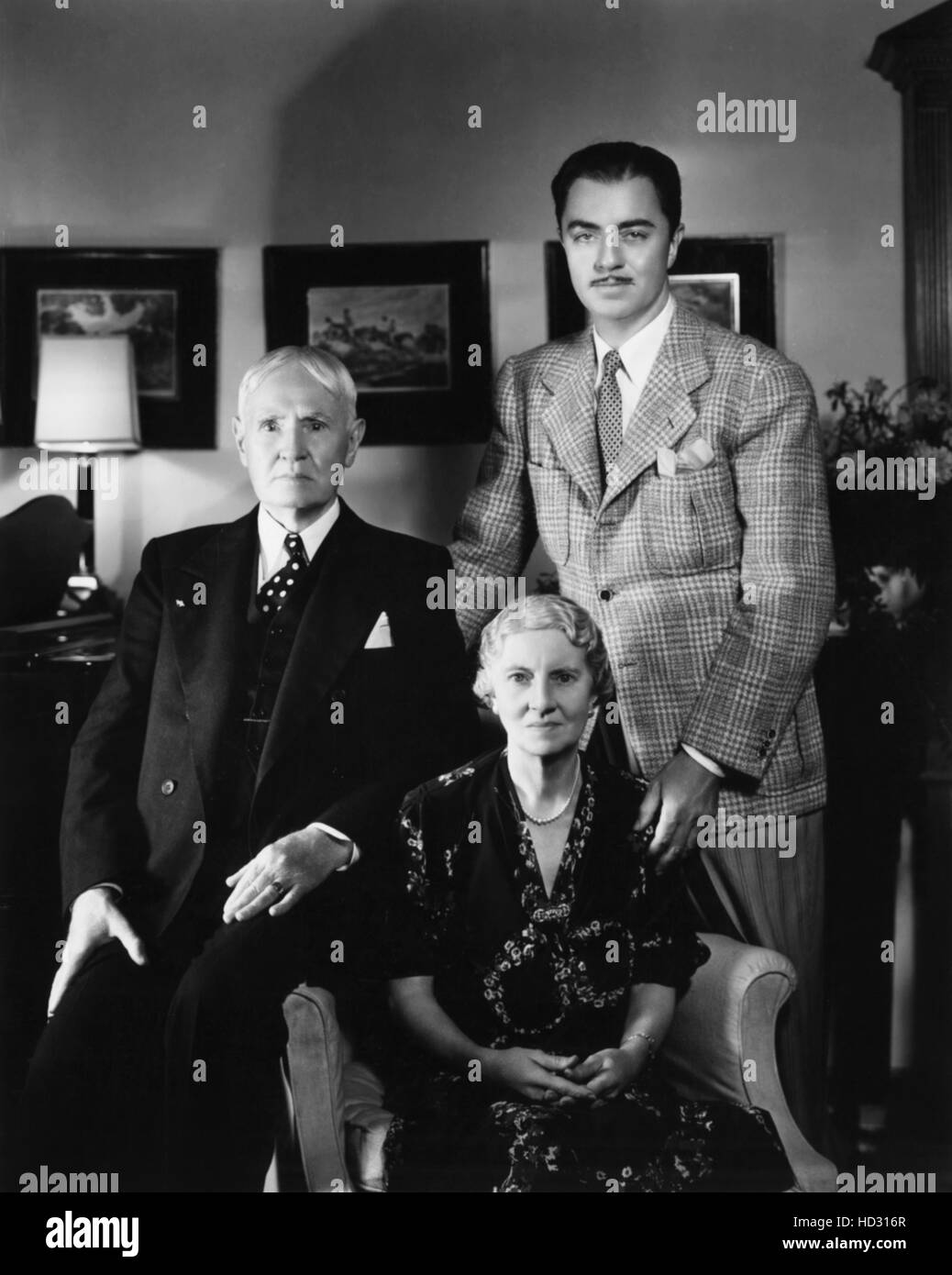 William Powell (right) with his parents Horatio Powell and Nettie ...