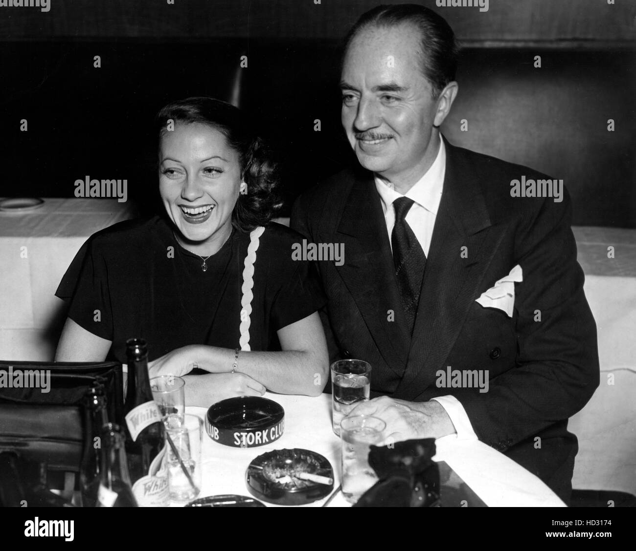 William Powell with wife Diana Lewis at New York's Stork Club ca. 1946 ...