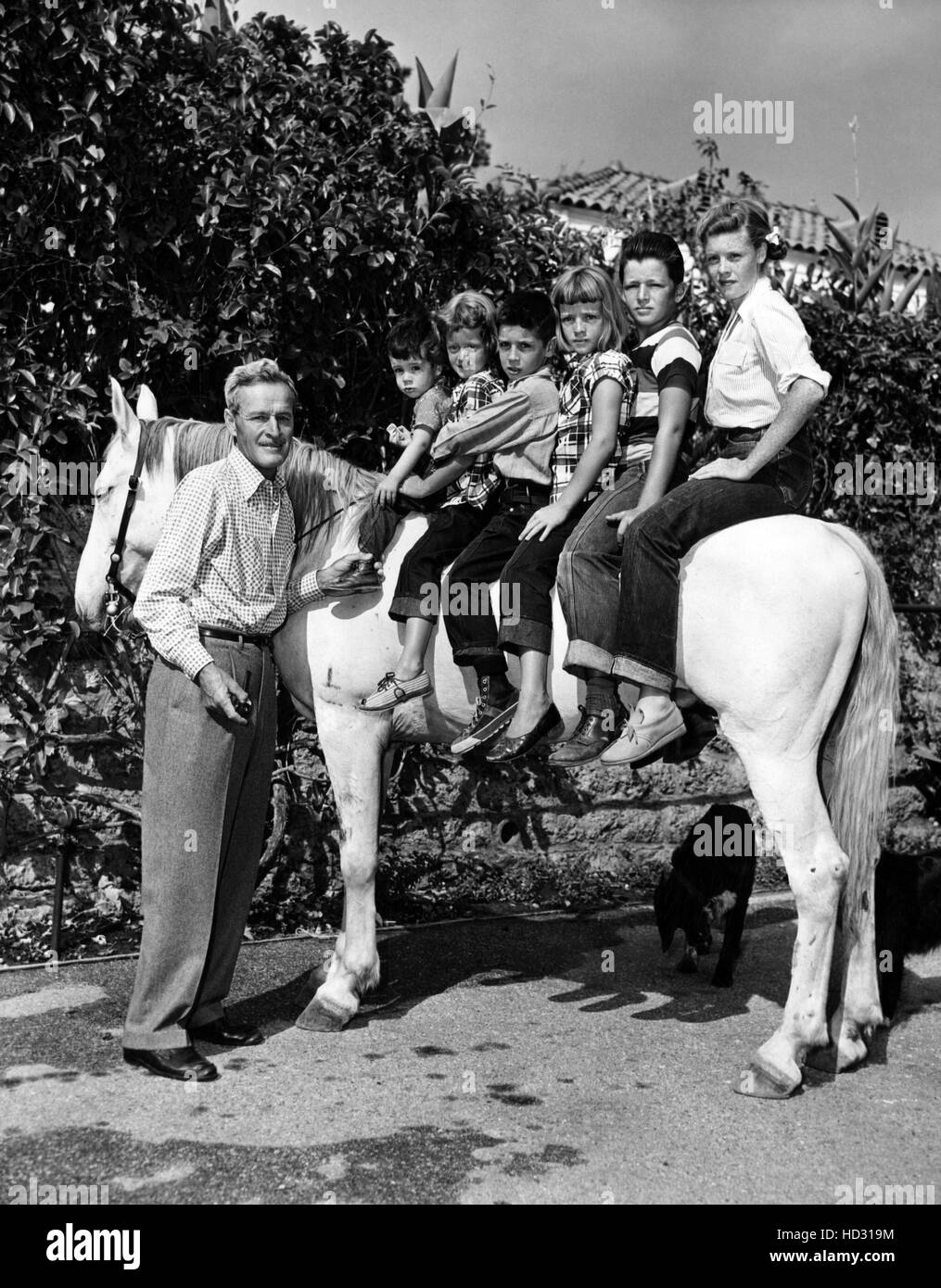 William Wellman with children Michael, Cissy, Tim, Kitty, William, Jr ...
