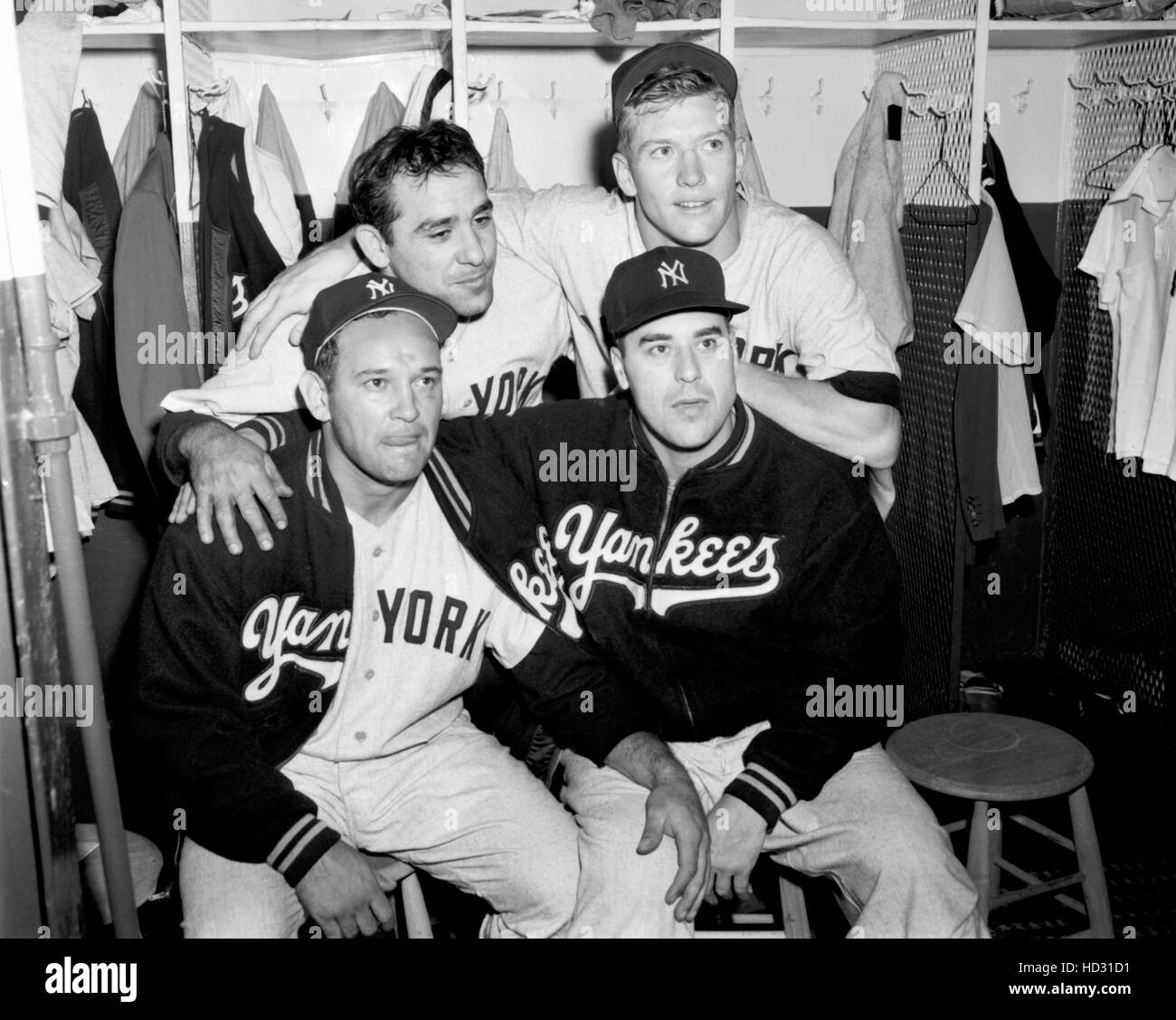 1956 World Series champion New York Yankees, from left, Allie Reynolds ...