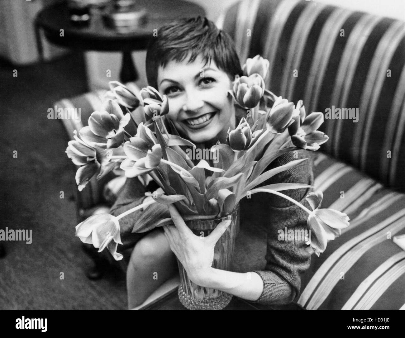 French dancer and choreographer Zizi Jeanmaire, 1960 Stock Photo - Alamy