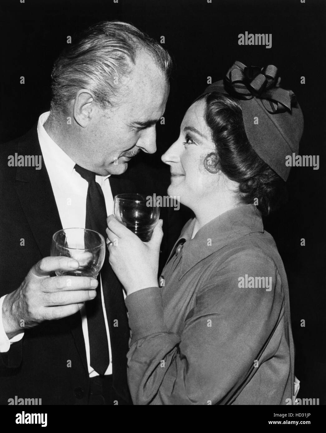 Newlyweds Robert Whitehead (left) and Zoe Caldwell, May 9, 1968 Stock ...