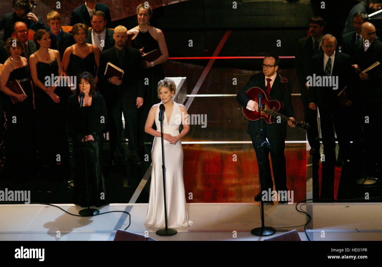 Alison Krauss and Elvis Costello at the 76th ANNUAL ACADEMY AWARDS, 2 ...