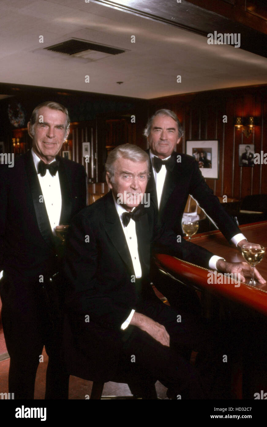 Fred Macmurray, James Stewart, Gregory Peck, c. 1980. photo: Robert ...